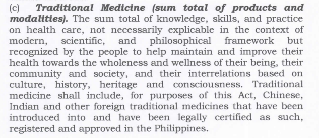 HB 7950 traditional medicine definition – Hilot Academy of Binabaylan
